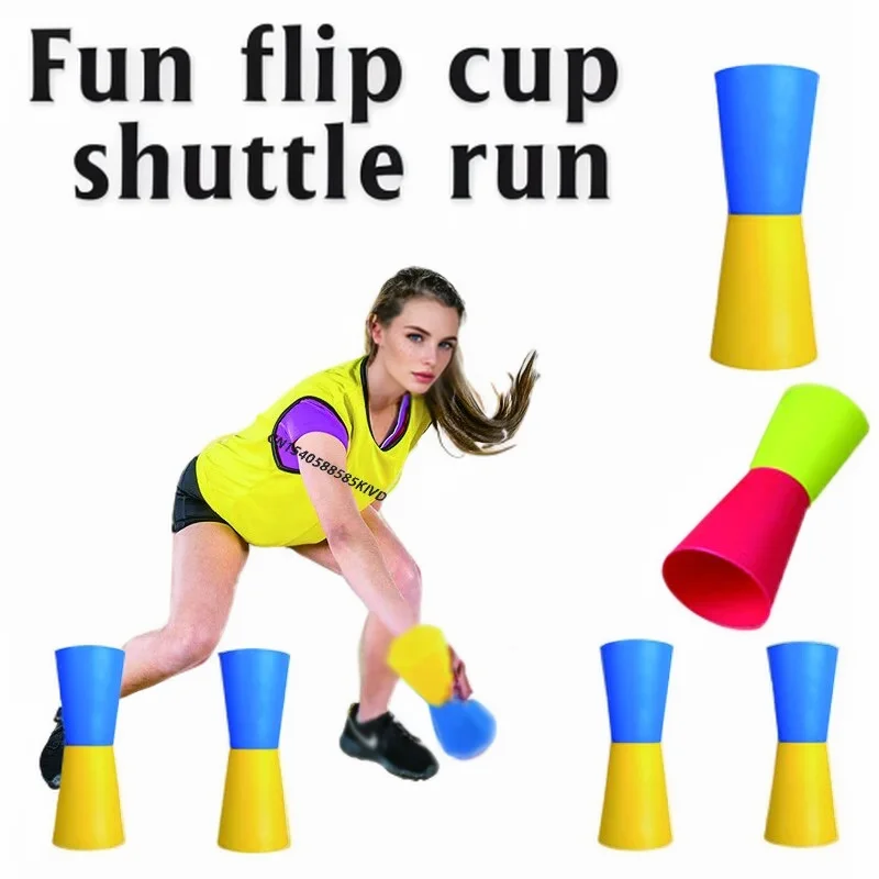 Fun-Flip-Cup-Shuttle-Run-Rugby-Agility-Reverse-Cone-Body-Coordination ...