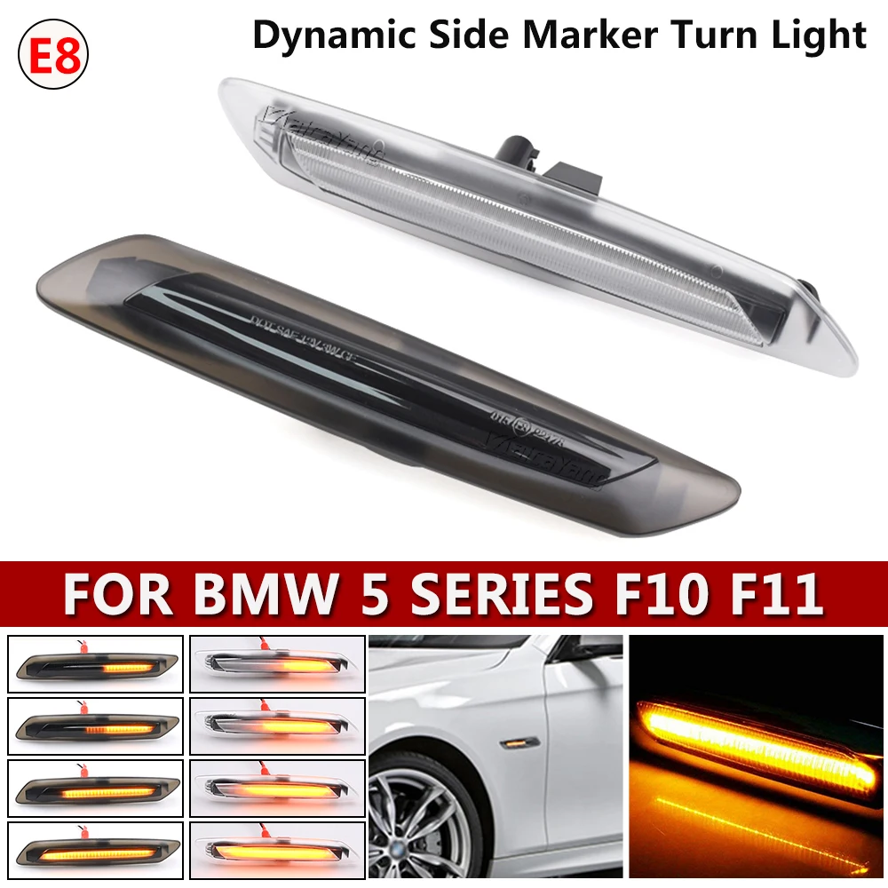 New-LED-Turn-Signal-Dynamic-Side-Marker-Lights-For-BMW-5-Series-F10-F11 ...