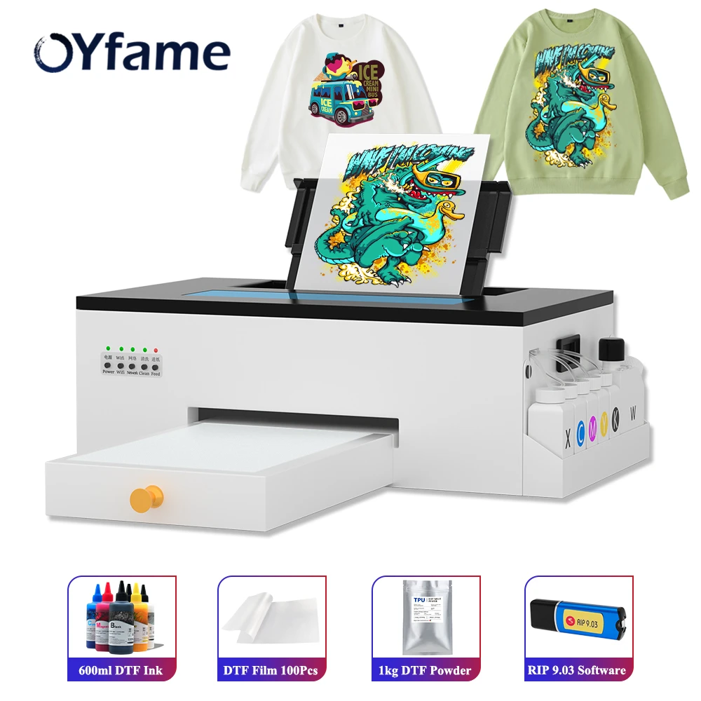 OYfame impresora A4 DTF directa a película, paquete de impresora dtf para Epson L805, máquina de ...