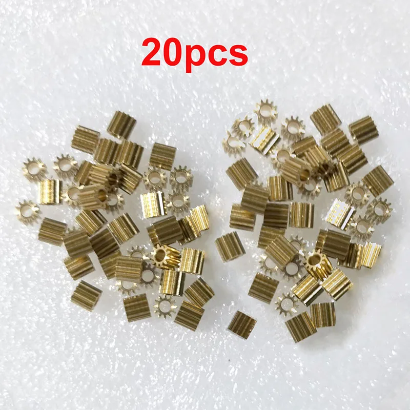 20PCS 0.3M Copper Gear 10/11/12/13/14/15T Mechanical Gears 4mm ...