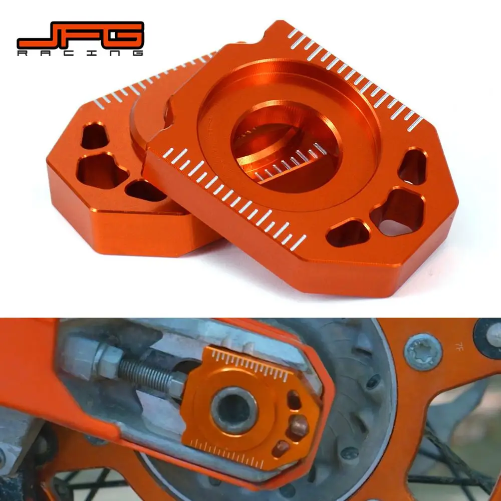Motorcycle-CNC-Rear-Chain-Adjuster-Axle-Blocks-For-KTM-SX-SXF-XC-XCF ...