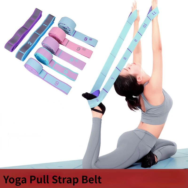 Yoga Stretching Belt Dance Stretching Band Loop Yoga Pilates Fitness ...