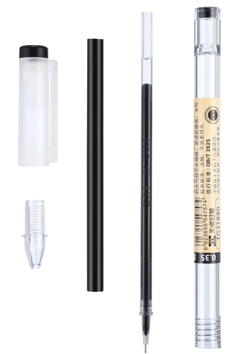 Lot de 43 stylos Gel rechargeables,stylo à Signature Ultra Fine 0.35mm ...