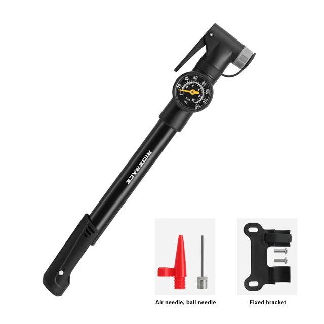 140PSI Bicycle Pump Tire Air Inflator Schrader Presta Valve Ball Needle ...