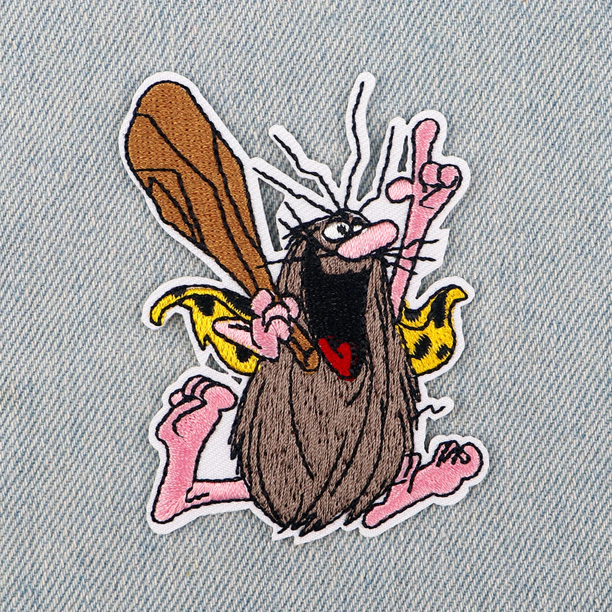 Funny-Captain-Caveman-Patches-On-Clothes-Cartoon-Alien-Embroidered ...