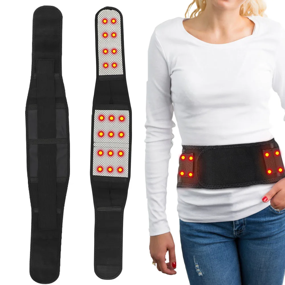 Self Heating Lower Back Supports Magnetic Breathable Waist Bandage Back ...