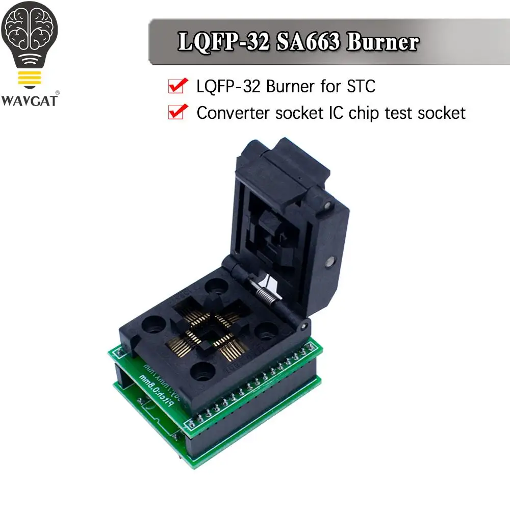WAVGAT-QFP32-TO-DIP32-Yamaichi-IC-Programmer-Adapter-Test-Burn-in ...