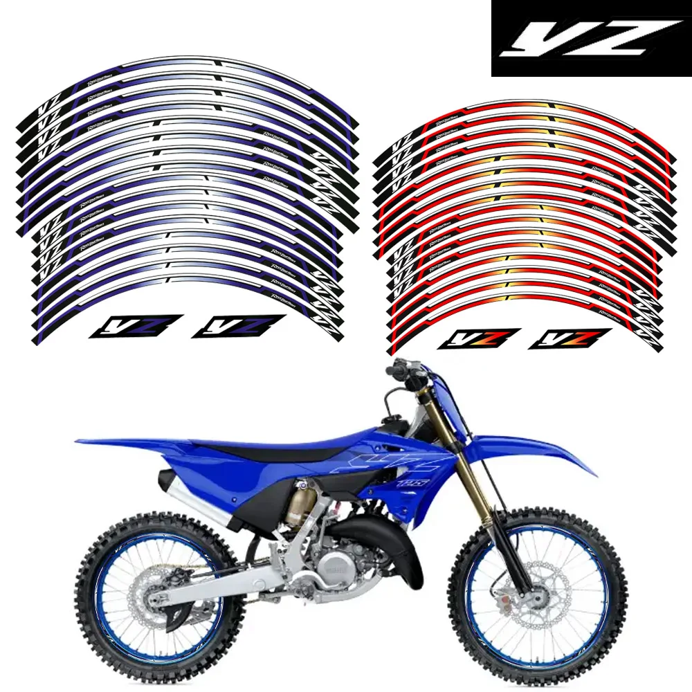 For YAMAHA YZ 125 250 250F 450F 21'' 19'' Reflective Motorcycle Wheel ...