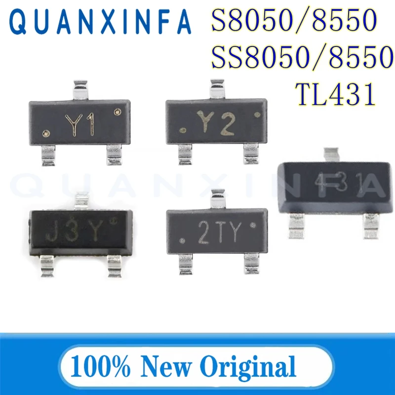 50-100PCS-S8050-S8550-SS8050-SS8550-TL431-SOT23-Y1-J3Y-2TY-Y2-SMD-NPN-PNP-transistors.jpg