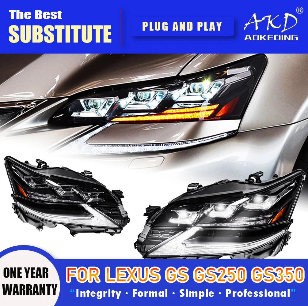 AKD Head Lamp for Lexus GS GS250 LED Headlight 2016-2019 Headlights ...