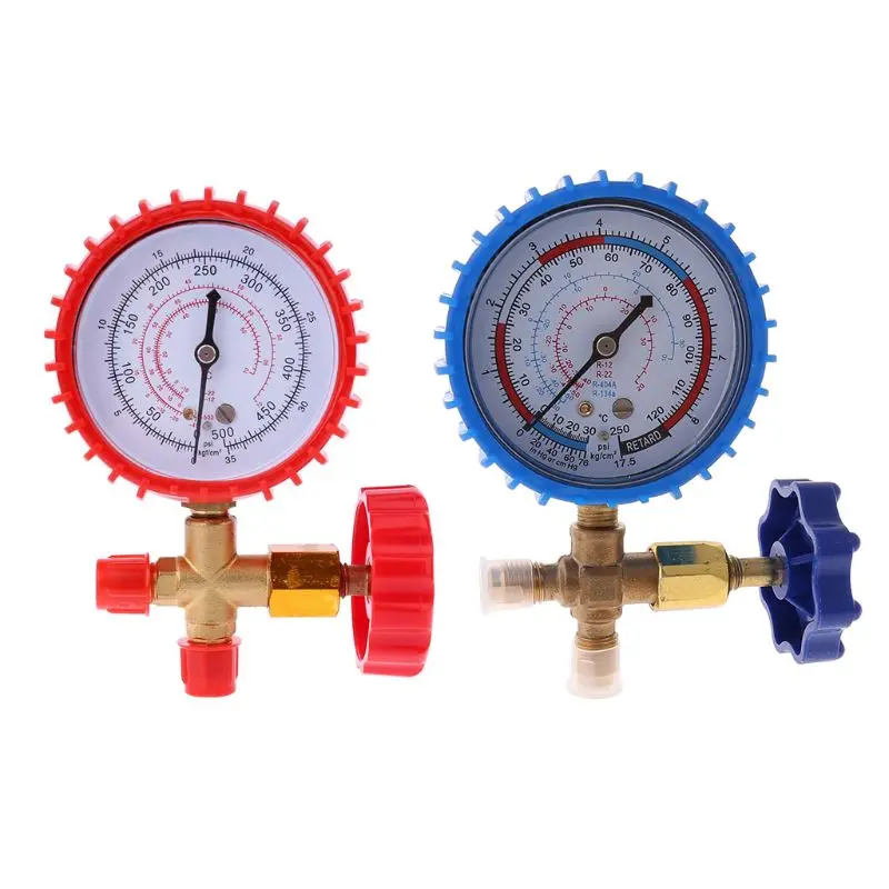 220PSI 500PSI Air Conditioning Refrigerant Recharge Pressure Gauge ...