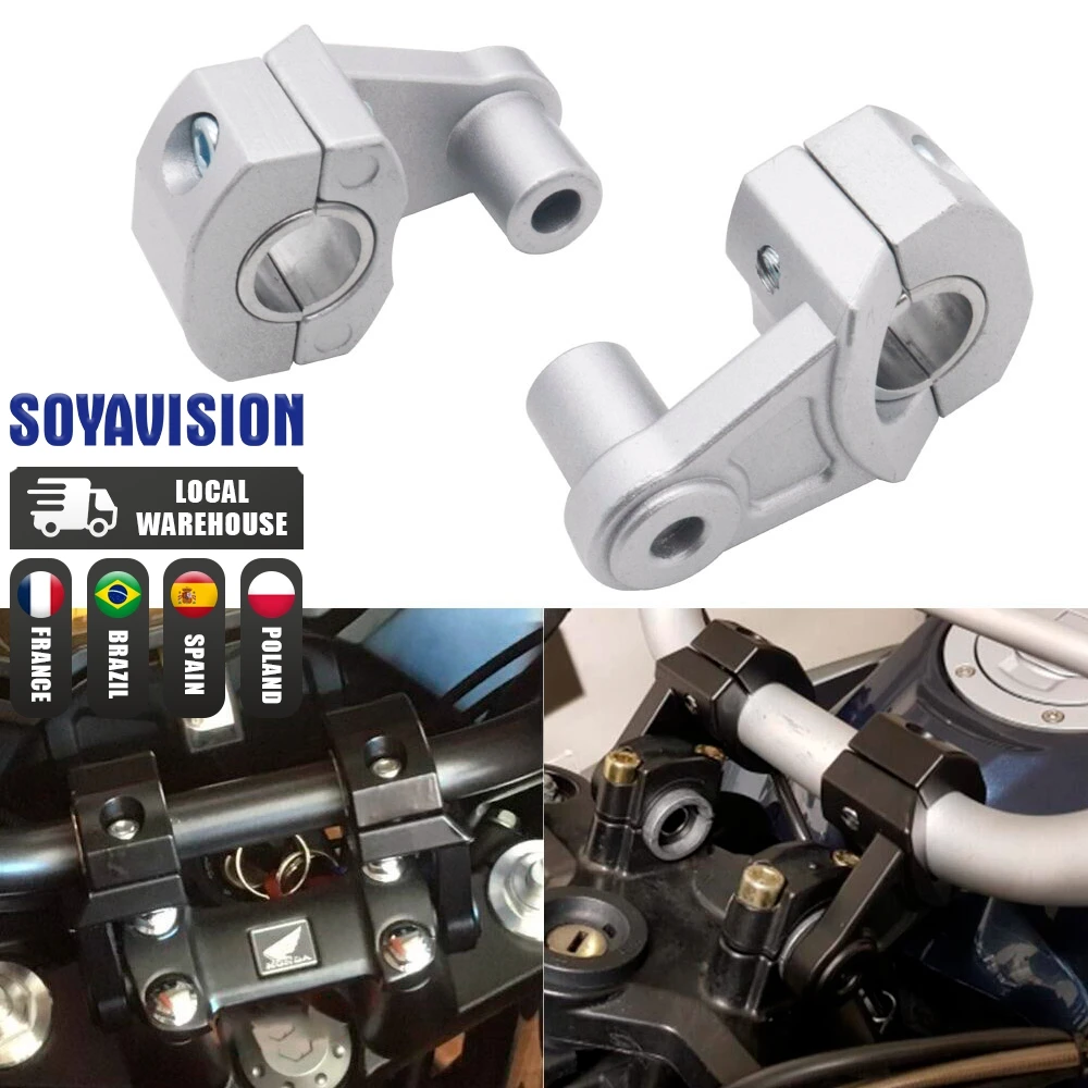 Motorcycle-Bar-Clamps-Raised-Handlebar-Handle-Bar-Risers-For-22MM-7-8 ...