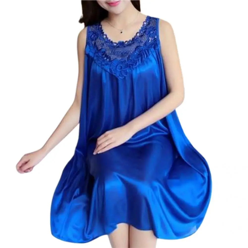 Practical Lady Nightwear Non Shrink Sling Sleepwear Breathable Female ...