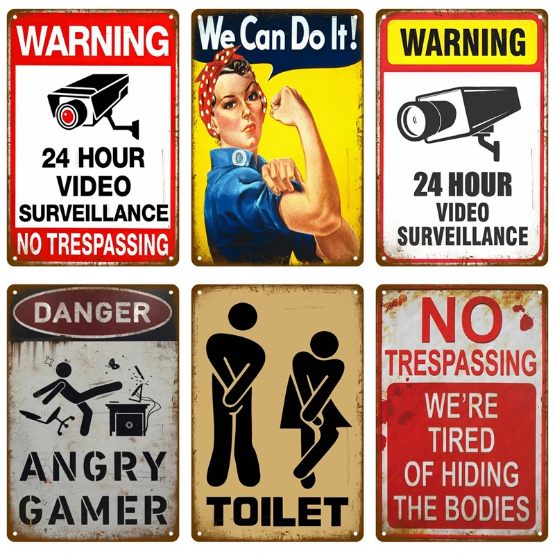 Caution-Warning-Metal-Sign-For-Safety-Signs-Danger-Beware-Tin-Sign ...