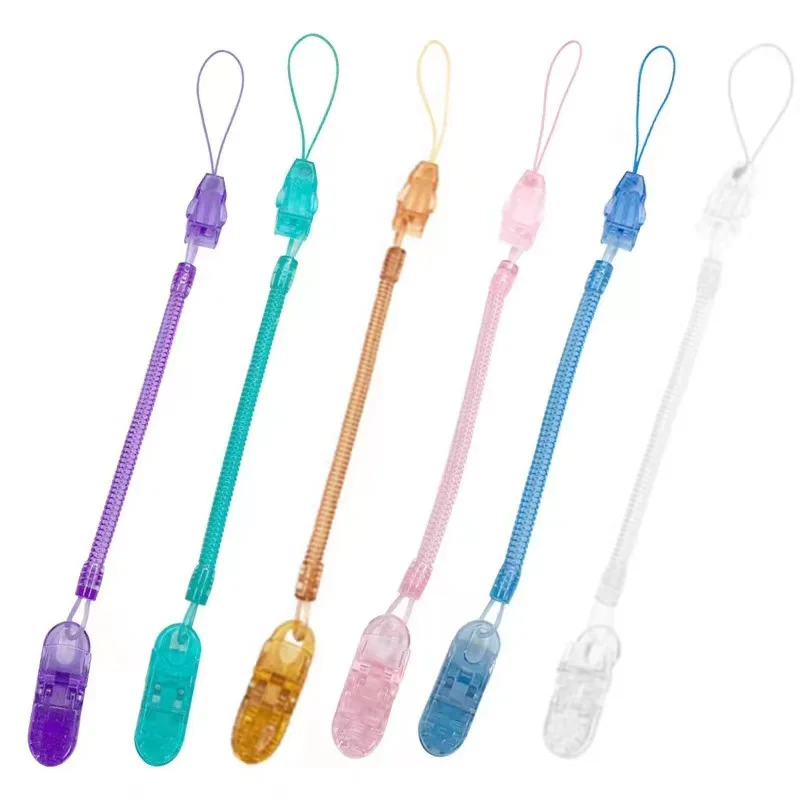 Safety-Retractable-Elastic-Baby-Anti-drop-Chain-Pacifier-Clips-Infant ...