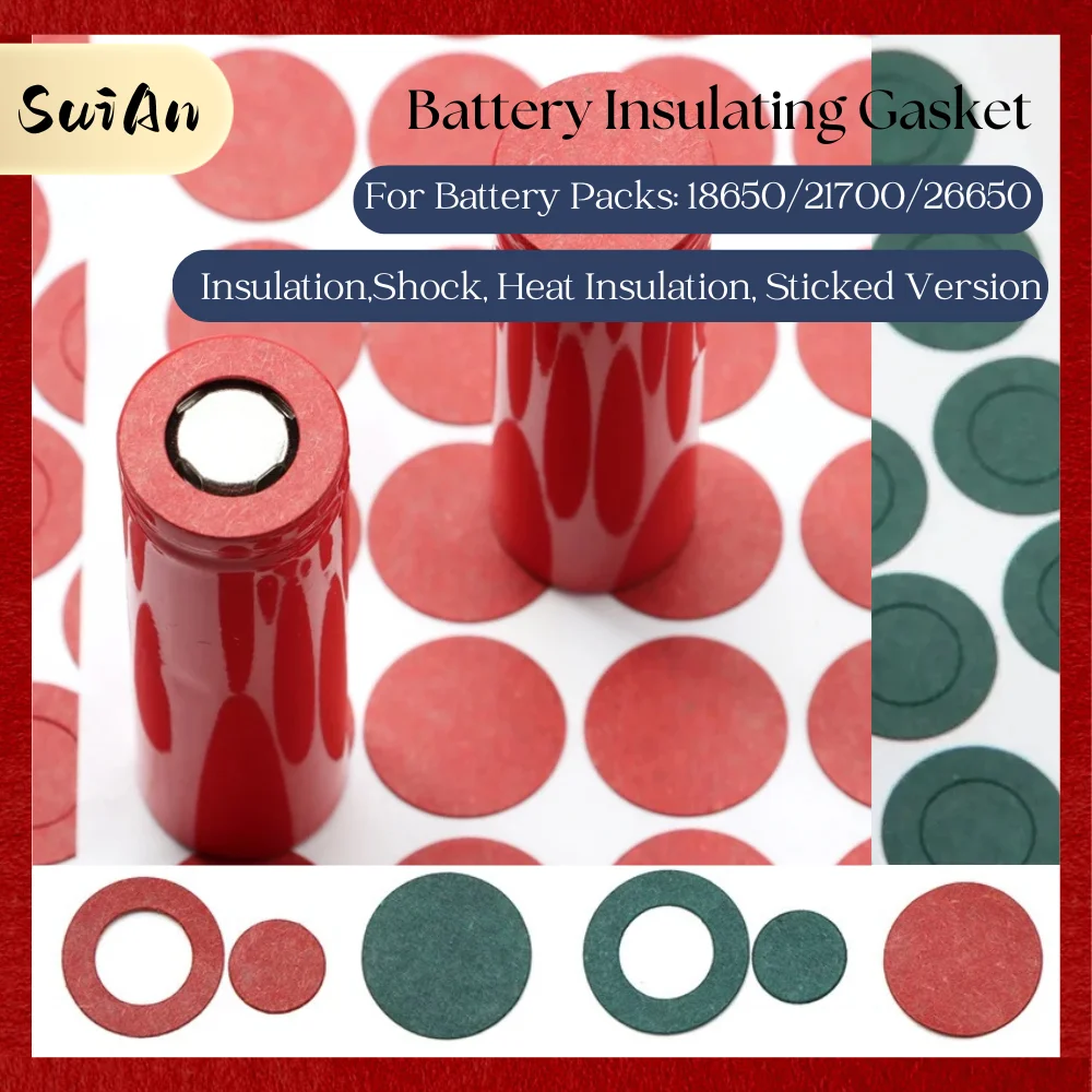 18650-21700-26650Li-ion-Battery-Insulation-Gaskets-Pack-Cell-Red-Green ...