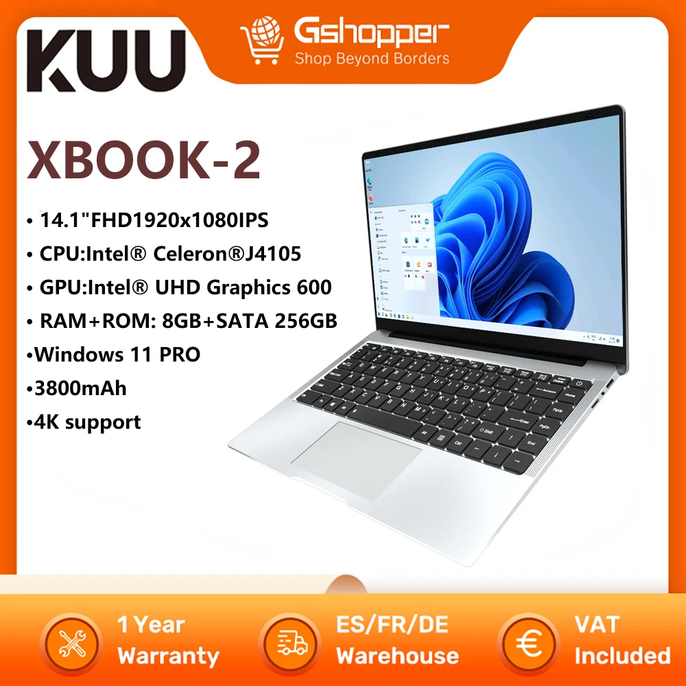 KUU-Xbook-2-Laptops-14-1-FHD-Screen-Notebook-Intel-Celeron-J4105-8GB ...