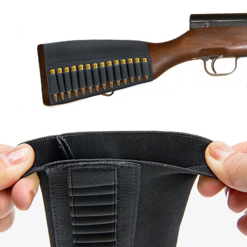 Tactical 14 Rounds Shells Holder Cartridges Ammo Carrier Bullet Pouch ...