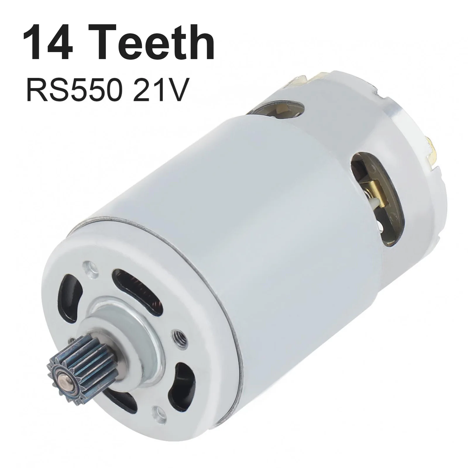 RS550 DC Motor 8.2mm 14 Teeth Gear Micro Motor RS 550 21V 28000RPM ...