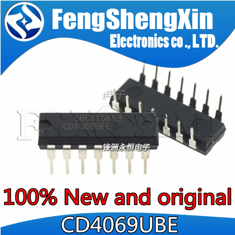 100pcs-New-original-CD4069UBE-CD4069-CD4069BE-DIP-16-Six-non-gate ...