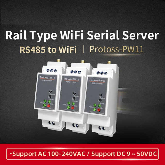 Din-Rail Soros Port Rs485-Wifi Converter Serial Server Protoss-Pw11 Támogatás Modbus Tcp Az Rtu ...