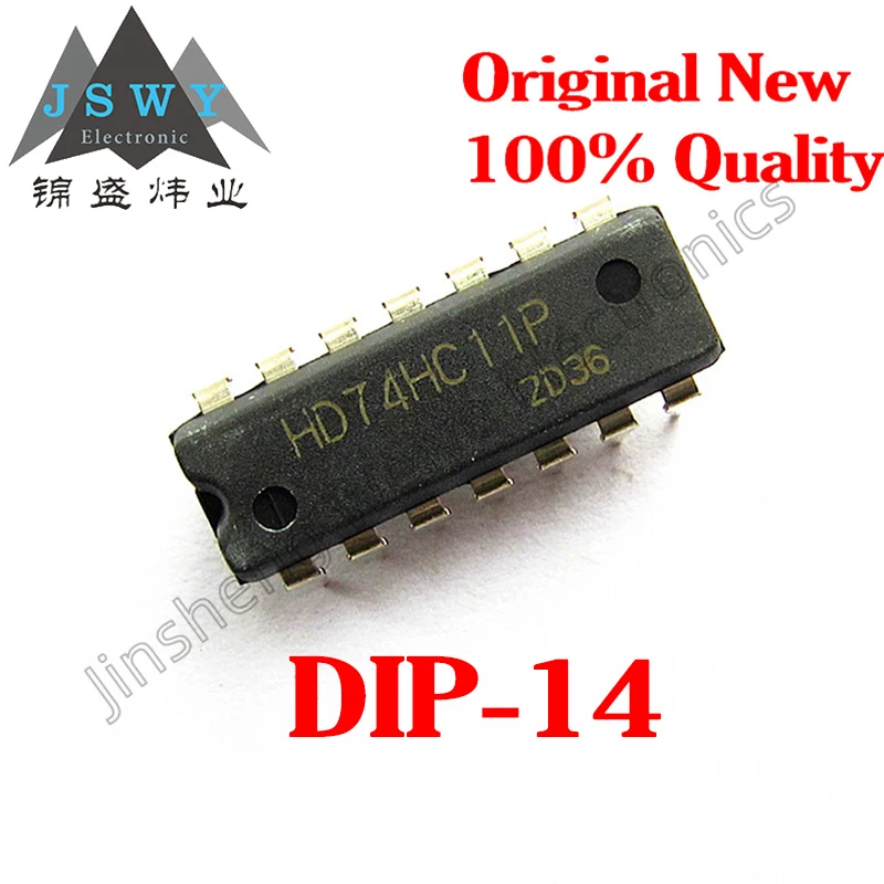 1-30PCS-74HC11-SN74HC11N-HD74HC11P-DIP14-Gate-Inverter-Logic-Chip-with ...