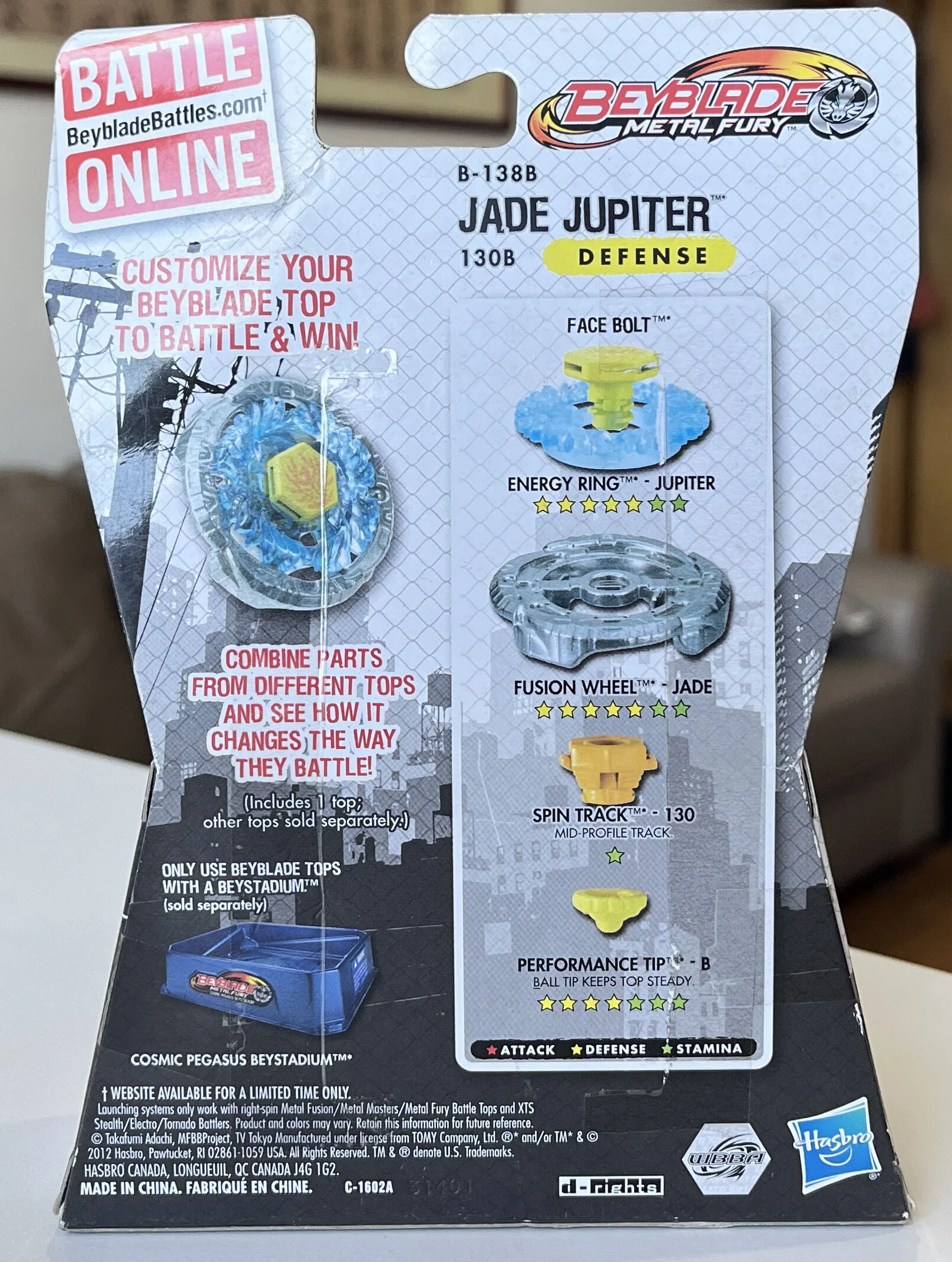 Beyblade Metal Fury Jade Jupiter Hasbro