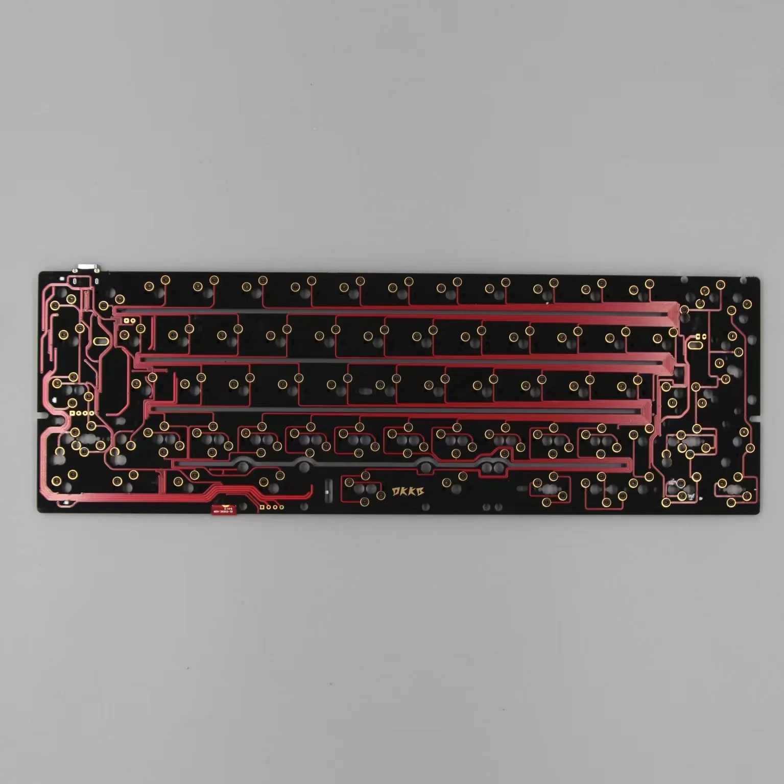 핫 스왑 기계식 키보드 PCB, 블루투스 2.4G, 무선 C 타입, 3 가지 모드 60% PCB, DK60, DK64 ...