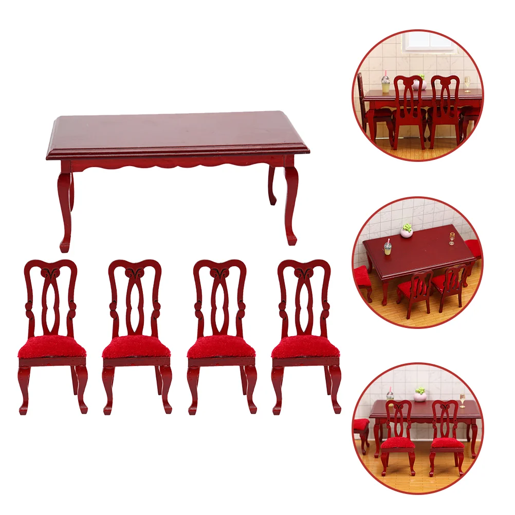 Dining-Chairs-Vintage-Set-1-12-Scale-Furniture-Model-Miniature-Table ...