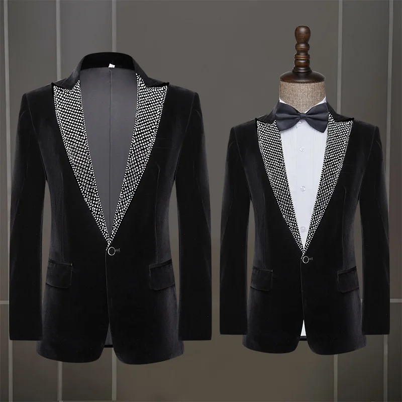 Black-Performance-Suit-Men-s-Stage-Performance-Dress-Slim-Fitting-Trend ...