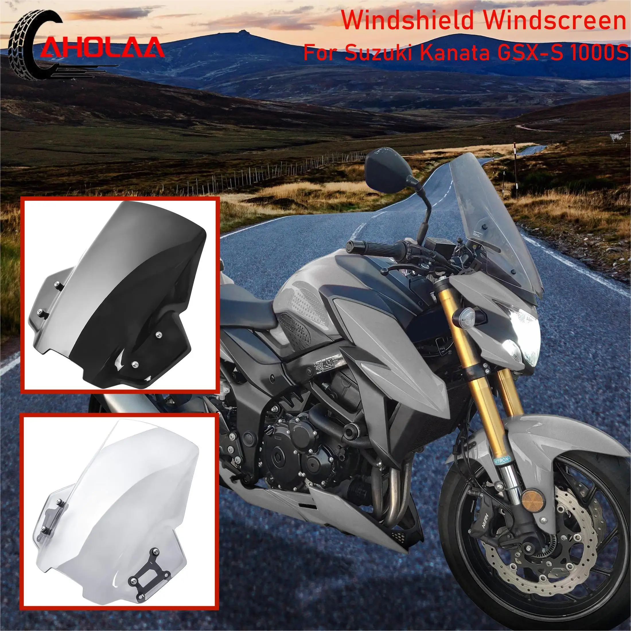 Motorcycle-Touring-Windshield-WindScreen-Double-Bubble-Wind-Deflector ...