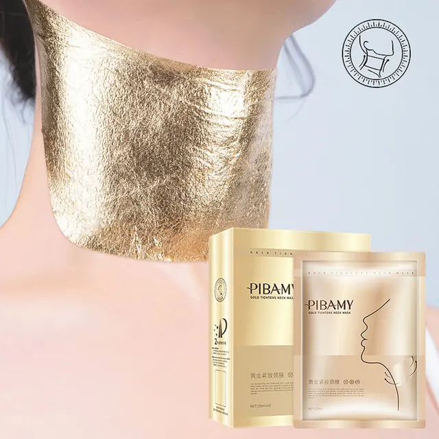 10pcs Gold Firming Neck Mask Moisturizing Anti Wrinkles Anti-aging ...