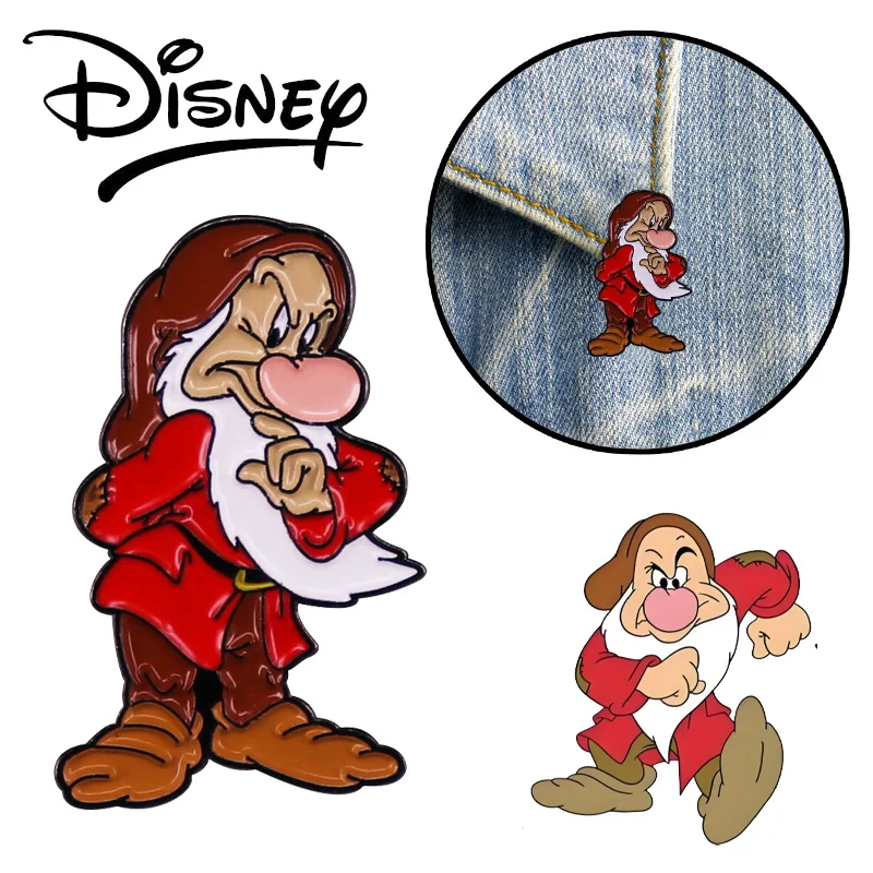 Disney-Snow-White-Cute-Grumpy-Dwarfs-Cartoon-Enamel-Pin-Badge-Brooch ...