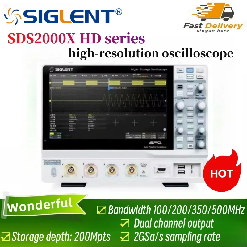 Siglent-SDS2104X-SDS2204X-2354X-HD-4-Channel-100MHz-350MHz-12Bit-2-GSa ...
