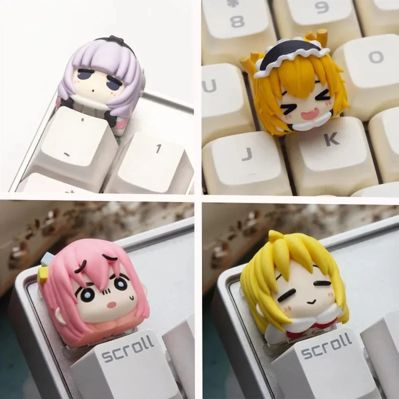 Lindo-Anime-Keycap-Material-de-resina-Kawaii-Animated-Characters ...