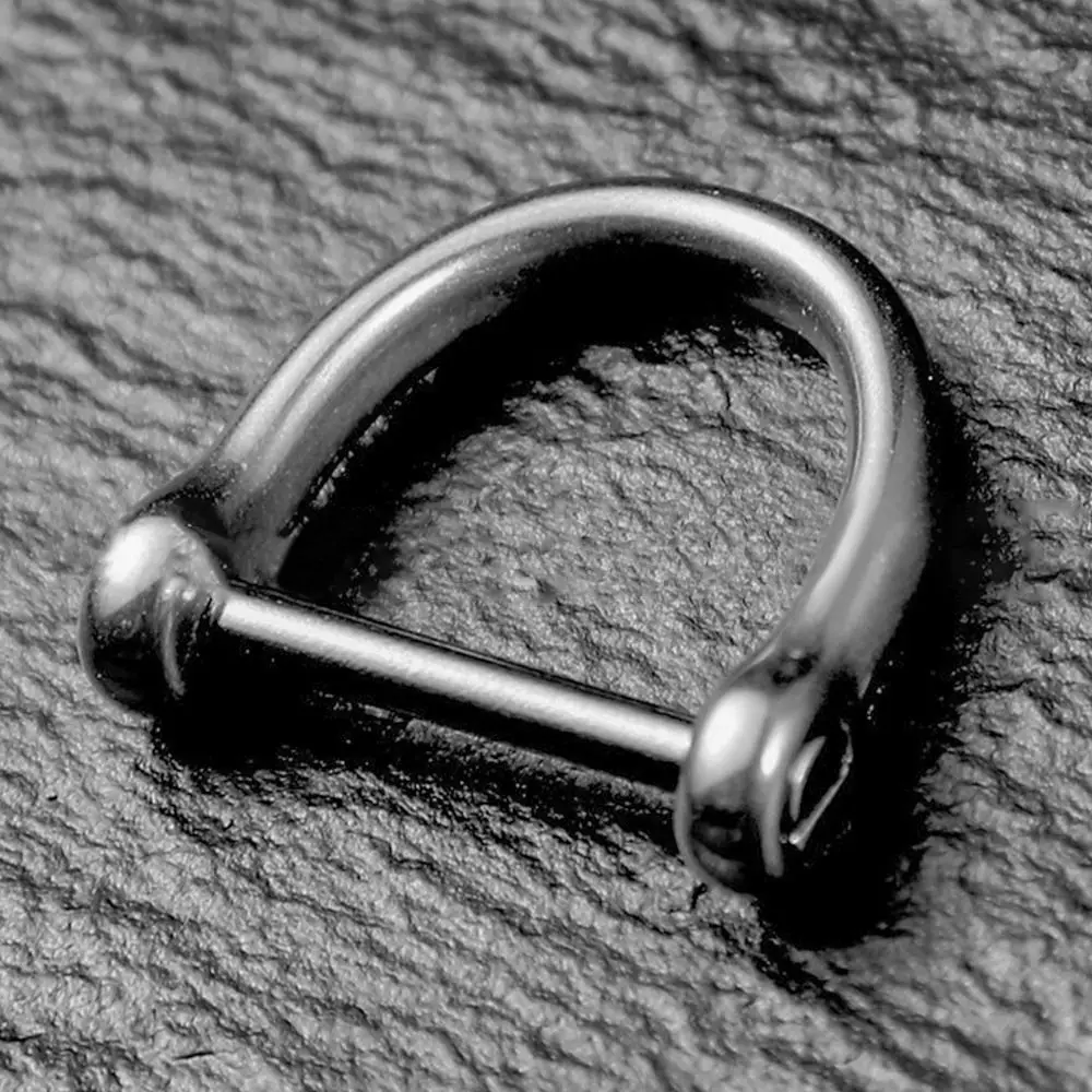 Titanium Alloy Horseshoe Buckles Carabiner D Bow Staples Shackle Key ...