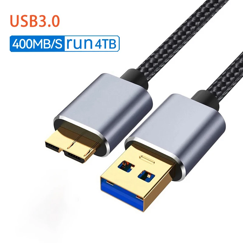 USB 3.0 유형 A to USB3.0 마이크로 B 어댑터 케이블 동기화 데이터 케이블 코드, 삼성 WD Seagate 외장 ...
