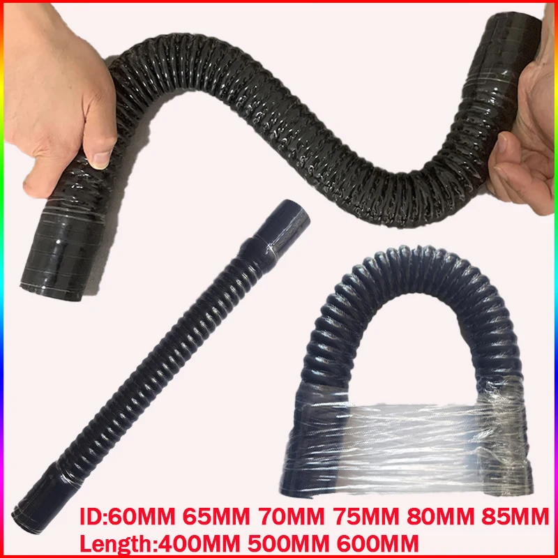 ID60-85MM-Black-Universal-Car-Silicone-Flexible-Hose-Radiator-Tube-Pipe ...