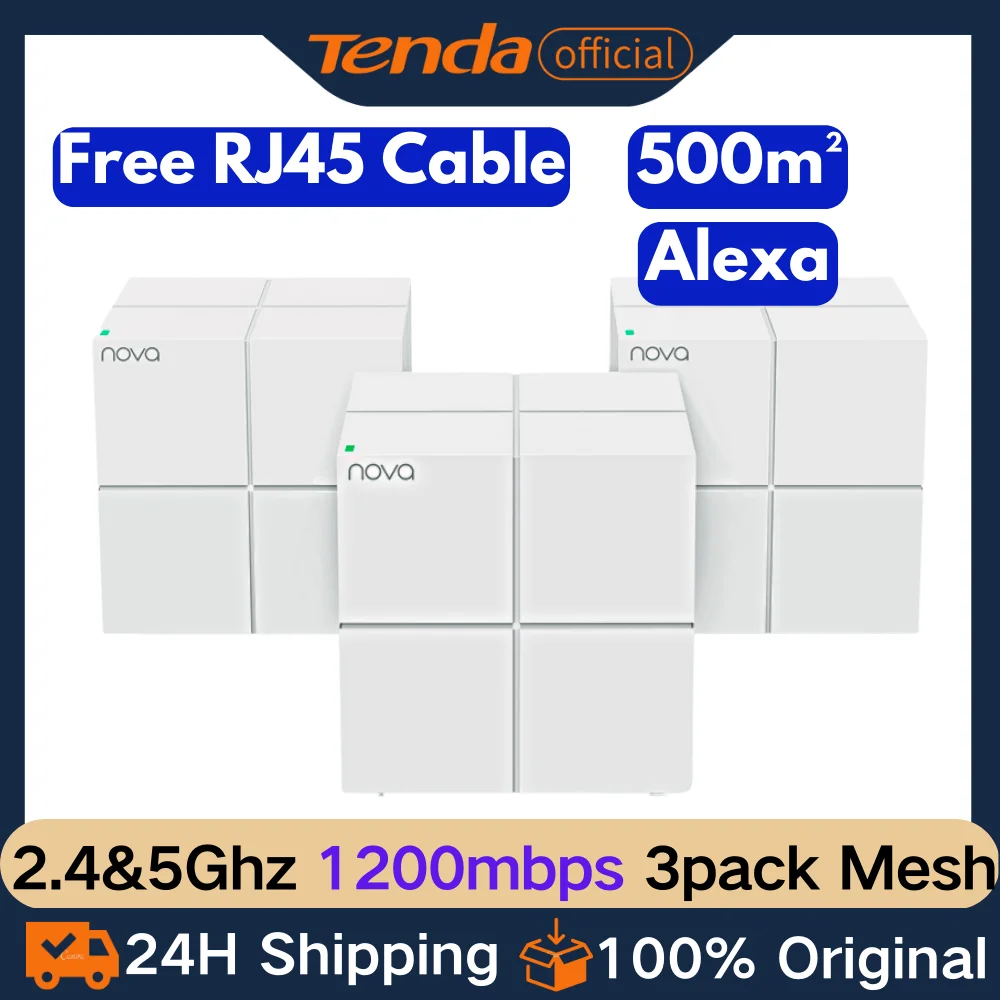 Tenda MW6 Mesh Router AC1200 2.4 5Ghz Dual Band Gigabit Router WiFi ...