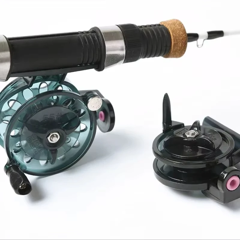 Winter Ice Fishing Wheel 45# 55# Spool Reel Portable Mini Fly Fishing ...