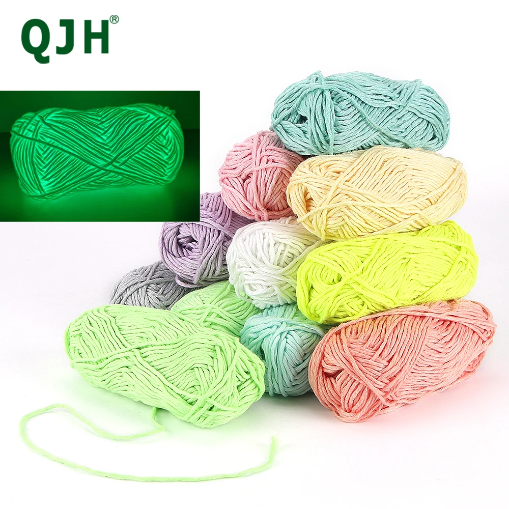 DIY-Glow-Natural-Yarn-Phosphorescent-Yarn-Fluorescent-DK-Yarn-Halloween ...