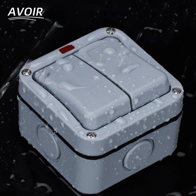 Avoir Outdoor Wall Light Switches IP66 Waterproof Weatherproof Push ...