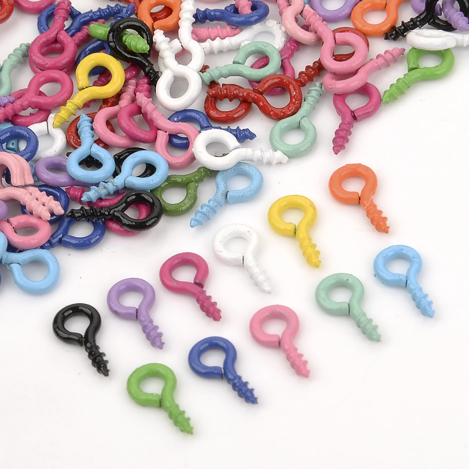 8/10mm 19 Colors Small Mini Tiny Eye Pins Eyepins Hooks Eyelets Screw ...