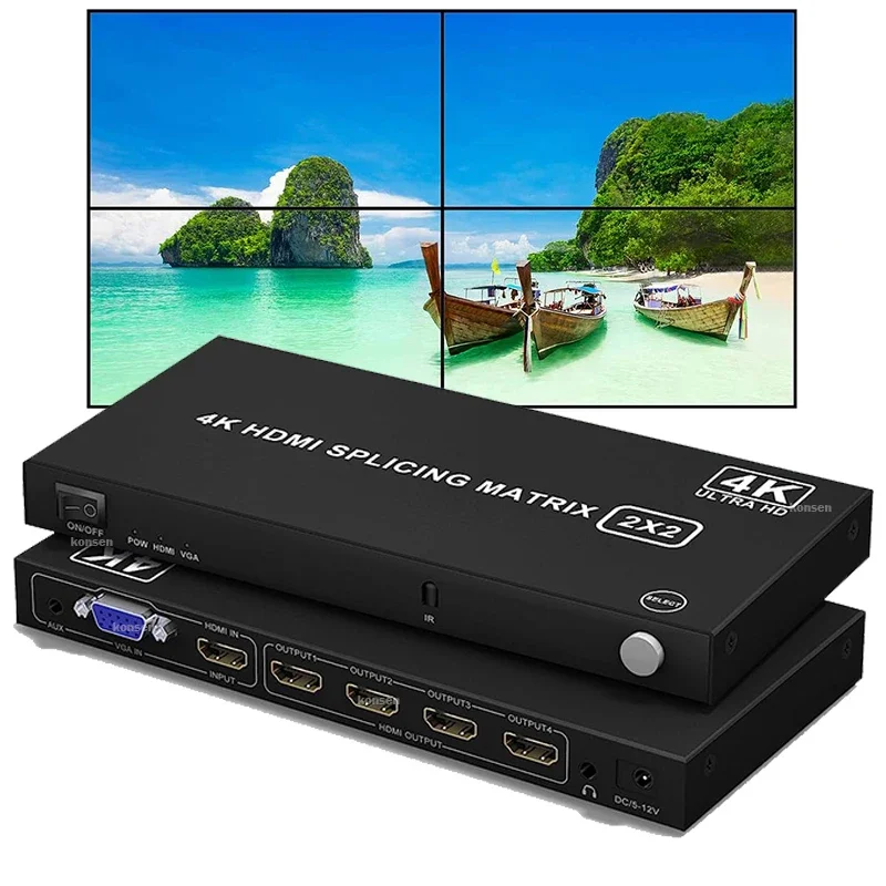 Video-Wall-Controller-2x2-4K-HDMI-VGA-Video-Wall-Processor-2x2-1x3-1x4 ...