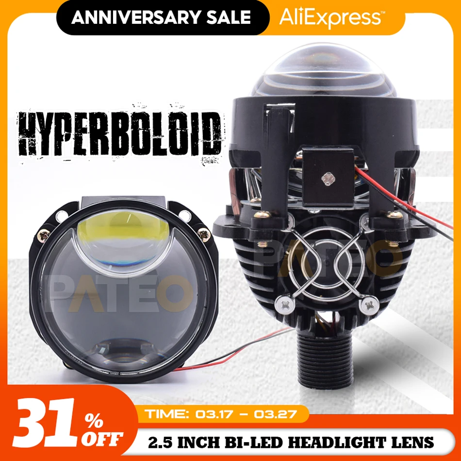 2-5-inch-Bi-LED-Lenses-Projector-H1-H4-H7-9005-9006-Tuning-Hyperboloid ...
