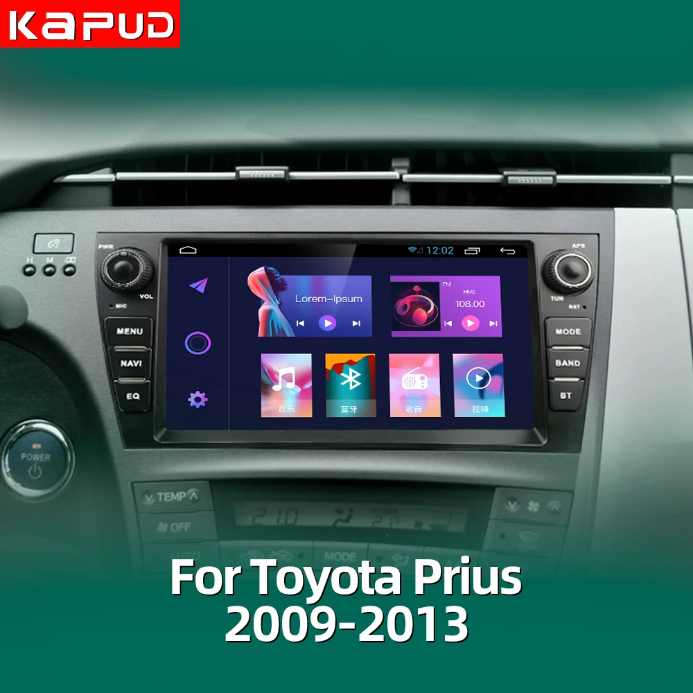 Kapud-9-Android-11-Car-Radio-Stereo-Multimedia-Audio-For-Toyota-Prius ...