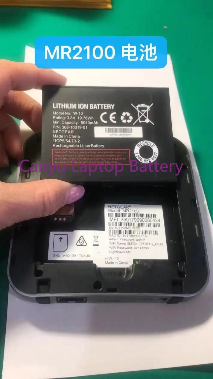 3-8V-5040mAh-W-10-Rechargeable-Battery-For-NETGEAR-NightHawk-M2-MR2100 ...