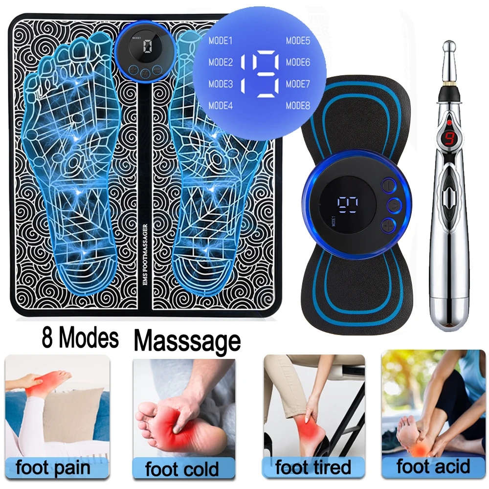 Electric Ems Foot Massager Pad Pulse And Electrics Acupuncture Point