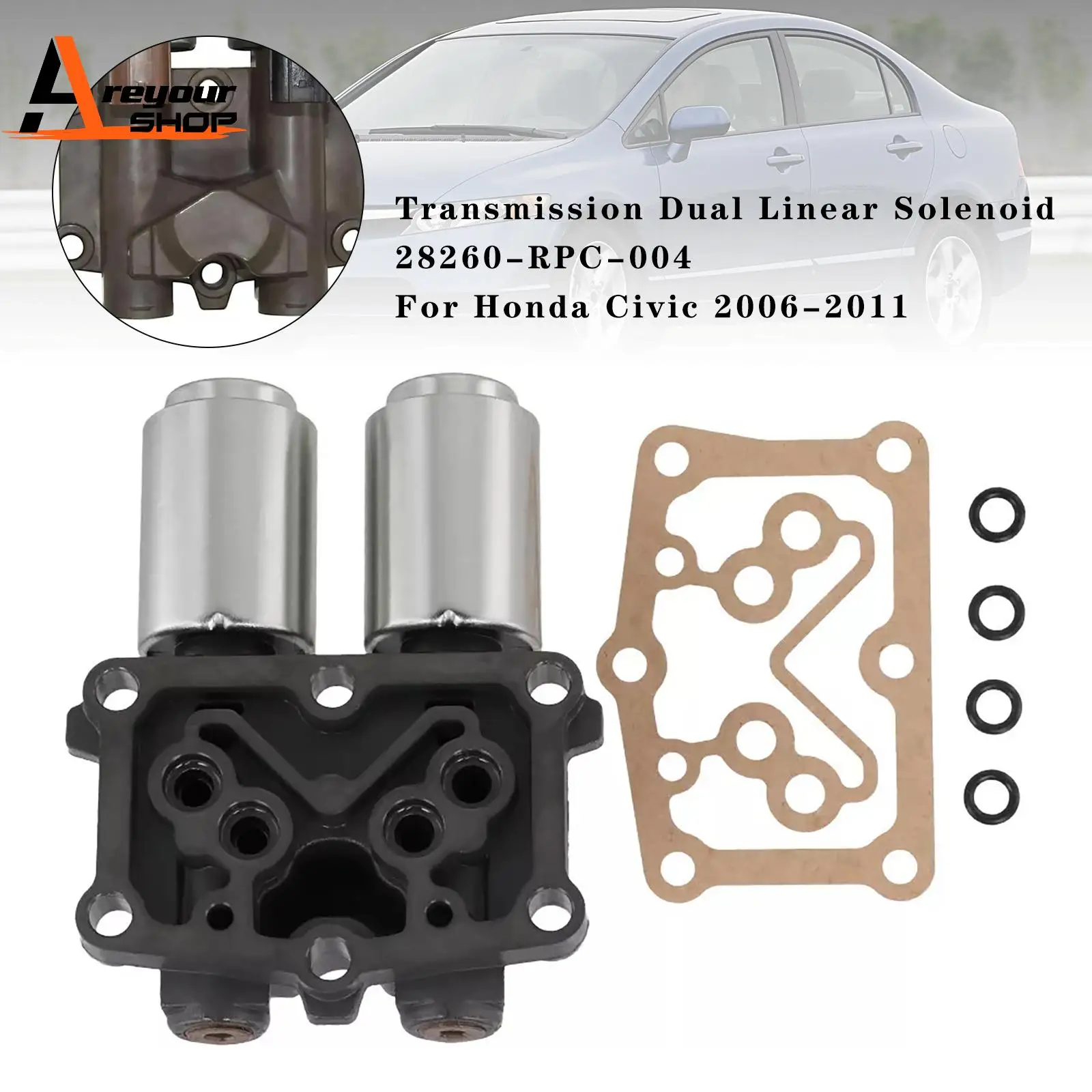 Transmission-Dual-Linear-Solenoid-28260-RPC-004-for-Honda-Civic-2006 ...