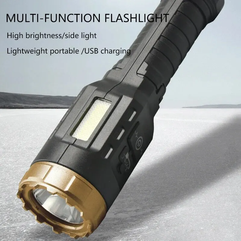 LED-Flashlight-COB-Spotlight-Tactical-Light-18650-Torch-USB ...